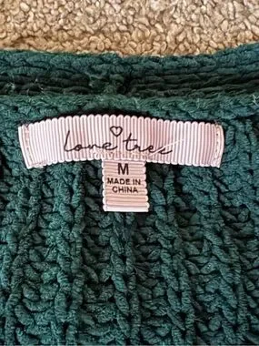 Love Tree | Sweaters | Love Tree Forest Green Chunky Buttonup Cardigan ...